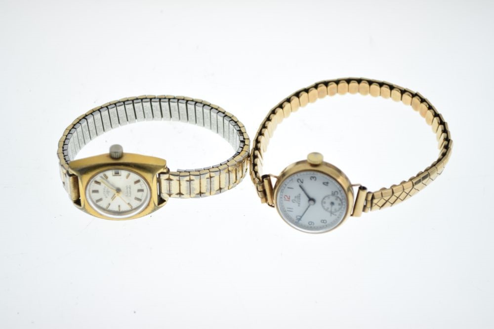 Lot 136 - Lady's 9ct gold watch and Rotary GP watch