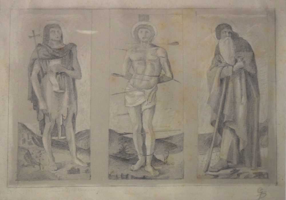 Lot 393 - Italian School, 19th Century - Triptych of