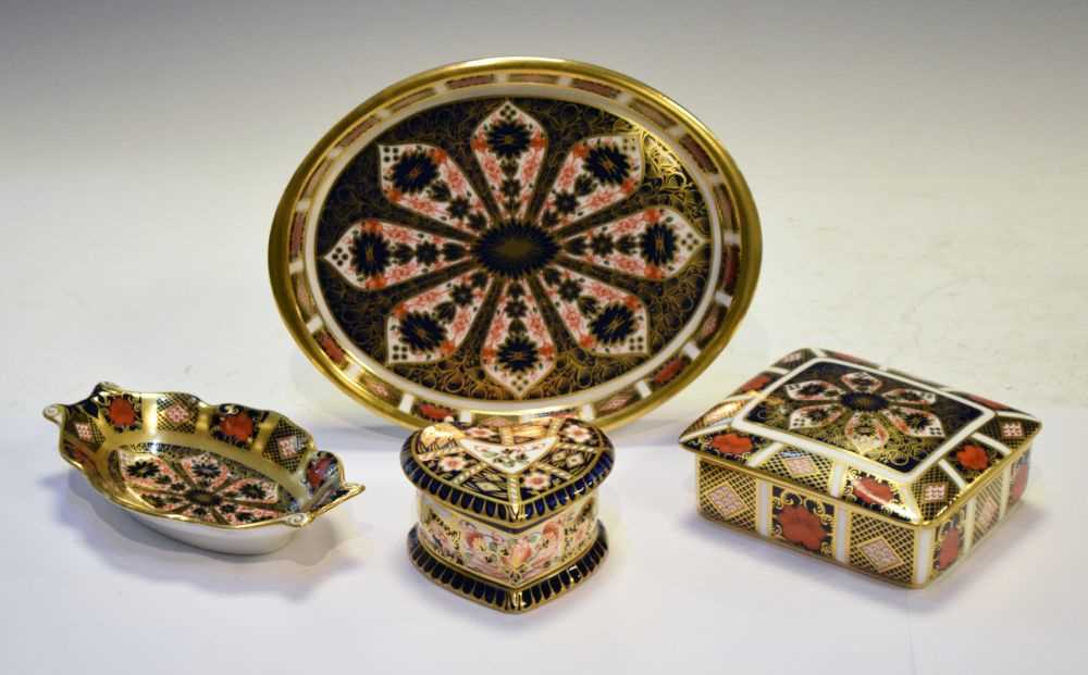 Lot 382 - Royal Crown Derby trinket boxes, etc