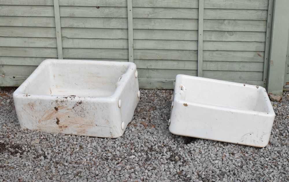 Lot 816 - Two Belfast sinks